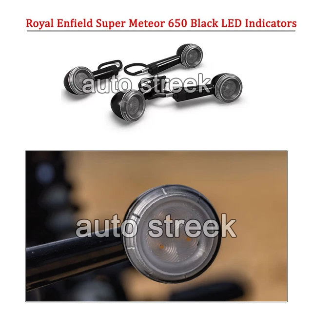 GENUINE ROYAL ENFIELD SUPER METEOR 650 Black LED Indicators $173.58 ...
