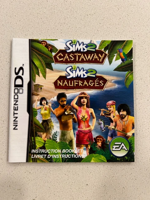 SIMS 2 CASTAWAY - Nintendo Ds - Instruction Manual Only $5.22 - PicClick CA