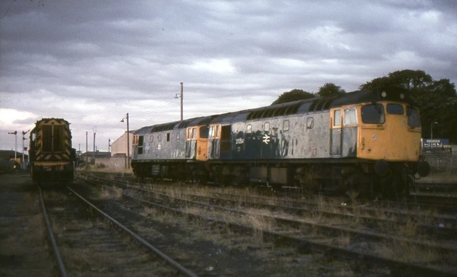 ORIGINAL RAILWAY SLIDE Class 27 27054/035 at Inverness (see both scans ...