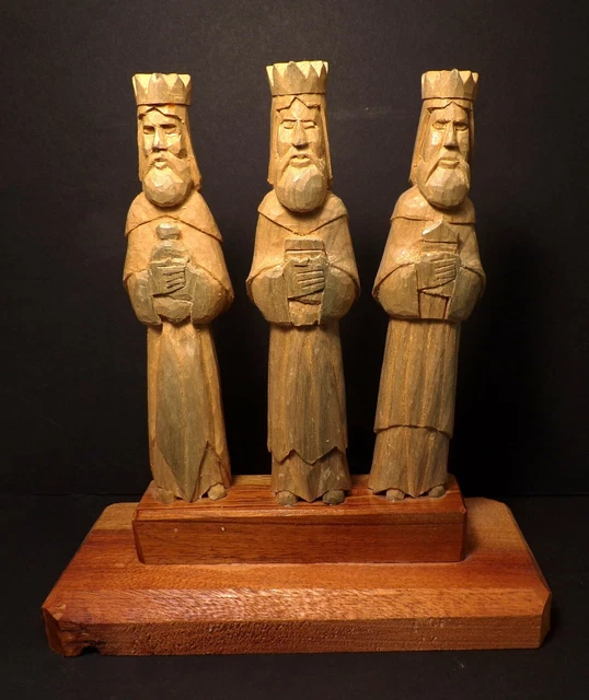 LOS TRES REYES Magos (Three Wise Men) Puerto Rican Folk Art £128.68 ...