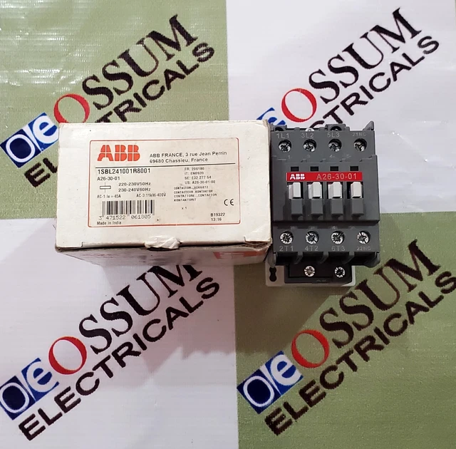 ABB A26-30-01 MAGNETIC Contactor 26Amp Voltage 220Vac Free Fast ...