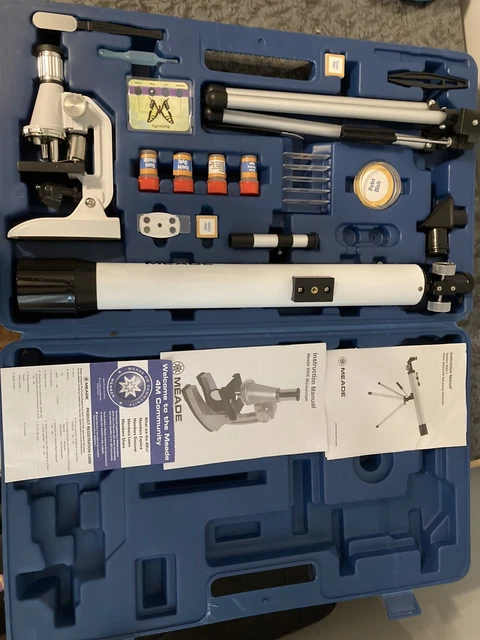 MEADE COMBINATION TELESCOPE (Telstar 49AZ-T) & 900X Microscope Kit in ...