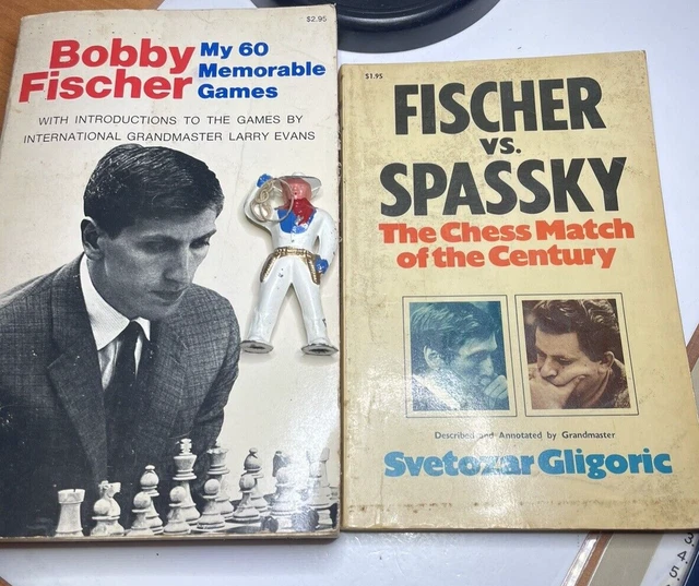 2 BOBBY FISCHER Chess Books ~My 60 Memorable Games & Fischer vs Spassky ...
