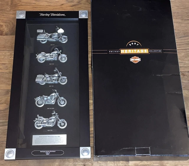 HARLEY-DAVIDSON MOTORCYCLES IN The 1980S Framed Shadow Box Dealer ...