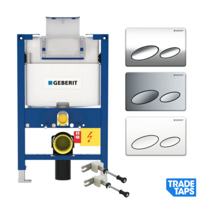 GEBERIT DUOFIX WALL Hung Concealed Toilet Cistern WC Frame & Push Flush ...