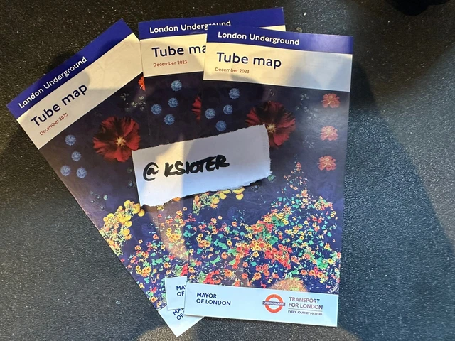 NEW THREE PACK TfL London Underground Tube Map December 2023 1ST CLASS ...