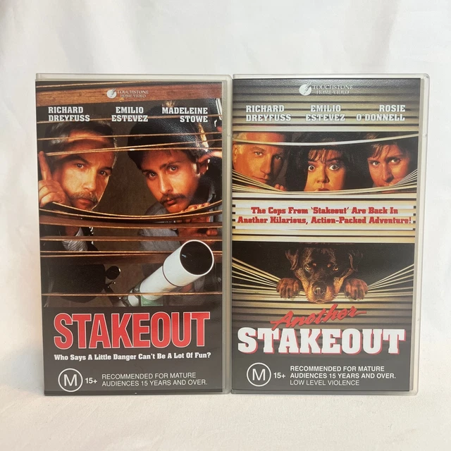 STAKEOUT + ANOTHER Stakeout VHS Lot Richard Dreyfuss Emilio Estevez VGC ...