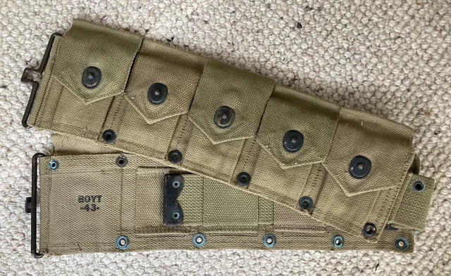 WW2 USMC MARINE US M1 Garand Cartridge Belt Boyt 1943 Original £260.71 ...