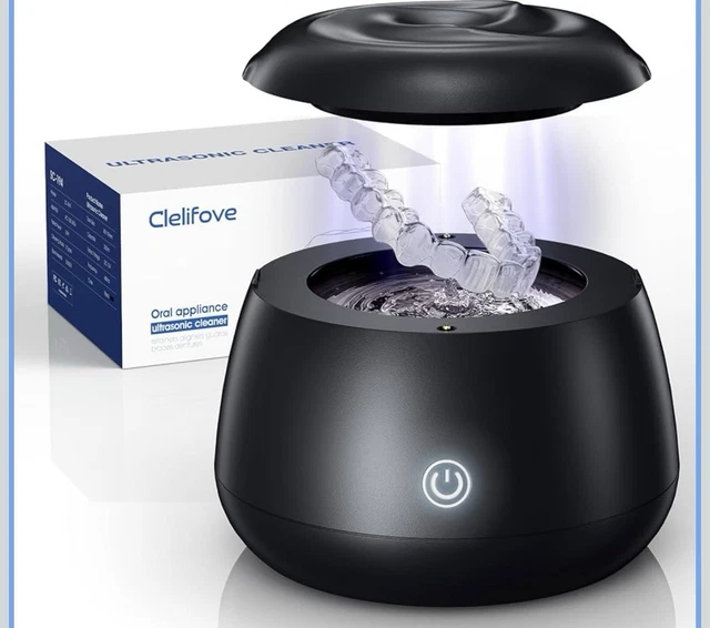 ULTRASONIC RETAINER CLEANER Machine 48kHz Denture and Aligner Cleaning ...