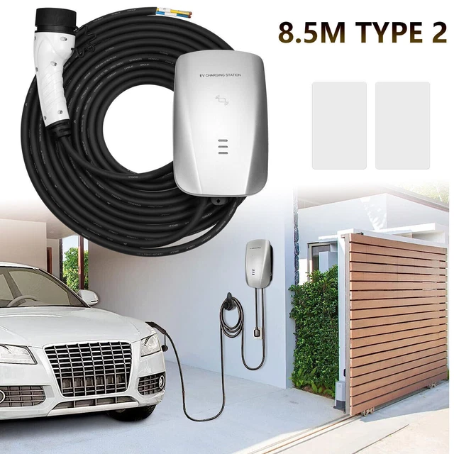 ELECTRIC CAR CHARGER Wallbox Home 32A 7KW Level 2 EV Charging Station 8 ...