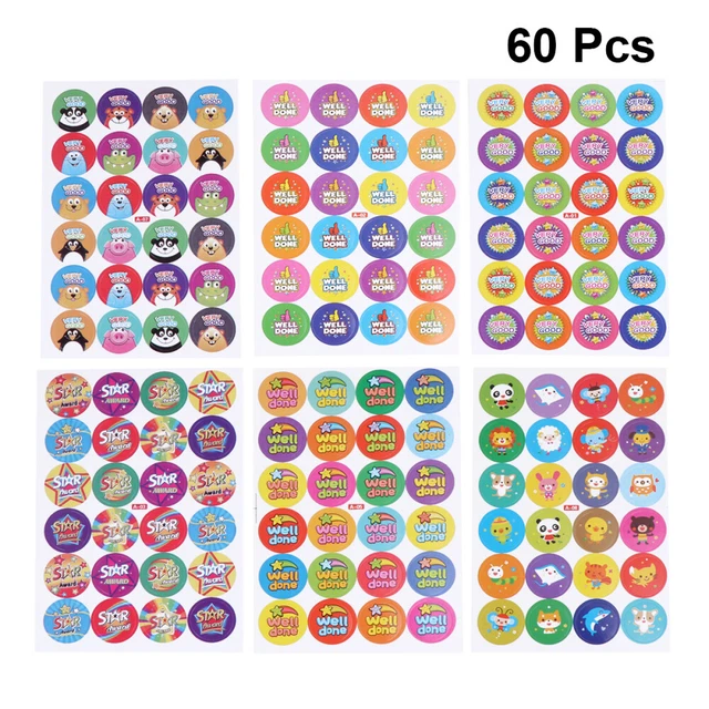 18 SETS PUPILS Kids Encouragement Sticker Gift Tags Stickers for ...