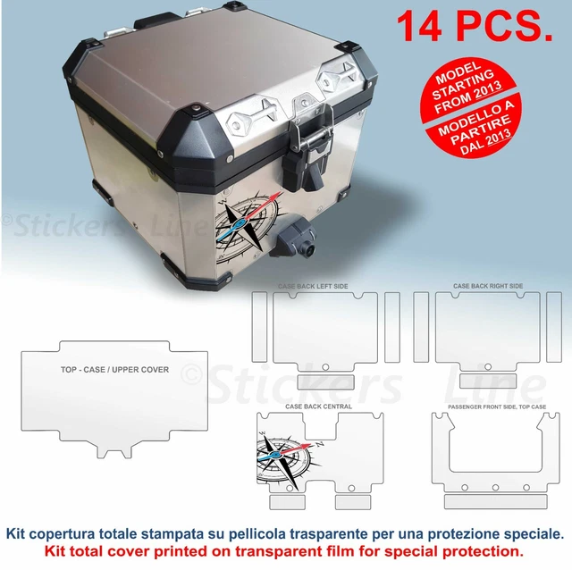 KIT COMPLET ADHÉSIFS Top Case Coffre BMW R1200 R1250 GS Boussole Sacs ...