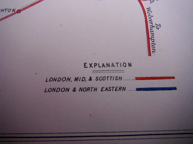 DUNSTABLE STANBRIDGEFORD HITCHIN Henlow St Albans Stafford Railway Map ...