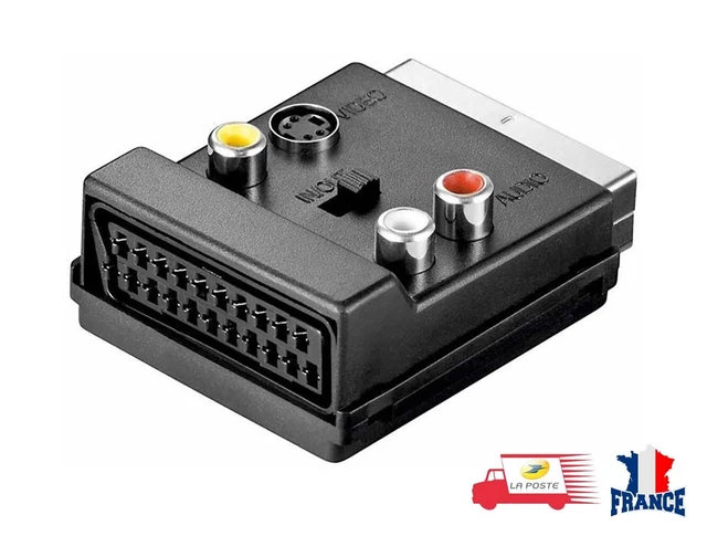 ADAPTATEUR PÉRITEL SCART gigogne et fiche RCA x3 femelle + Svidéo ...