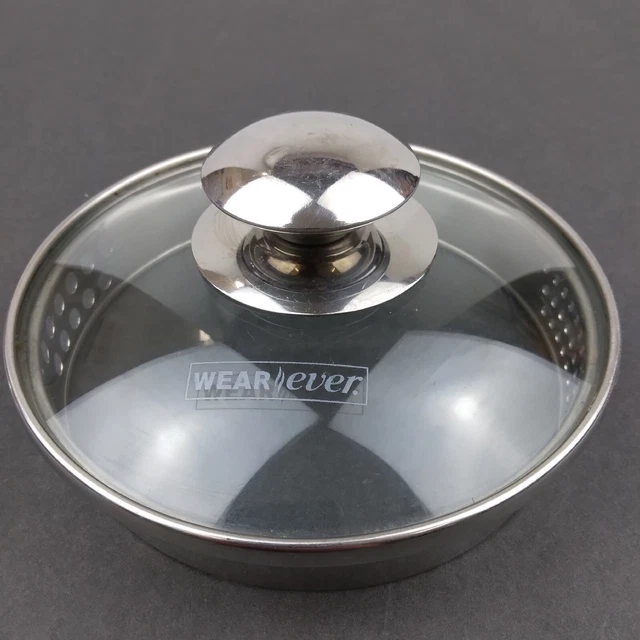 WEAR-EVER GLASS STAINLESS Steel Strainer Replacement Pan Lid 5 7/16 ...