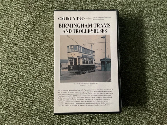 BIRMINGHAM TRAMS AND Trolleybuses (1992) VHS Video by Online Video ...
