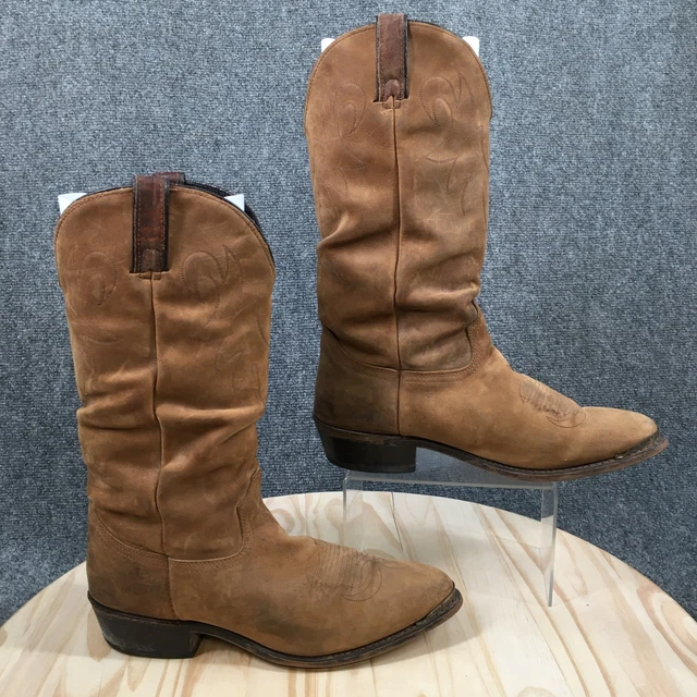 DURANGO BOOTS MENS 10.5 D Slouch Western Brown Leather Pointed Toe ...