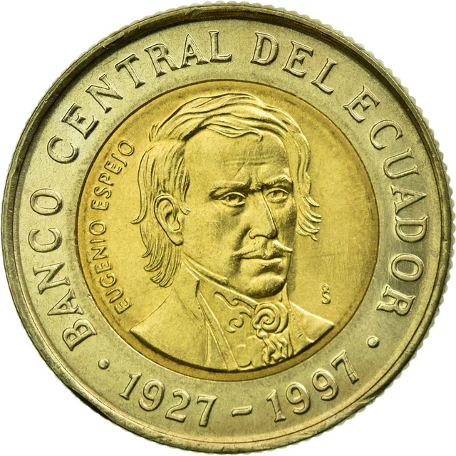 [#588176] MONEDA, ECUADOR, 70th Anniversary - Central Bank 1997, 1000 ...