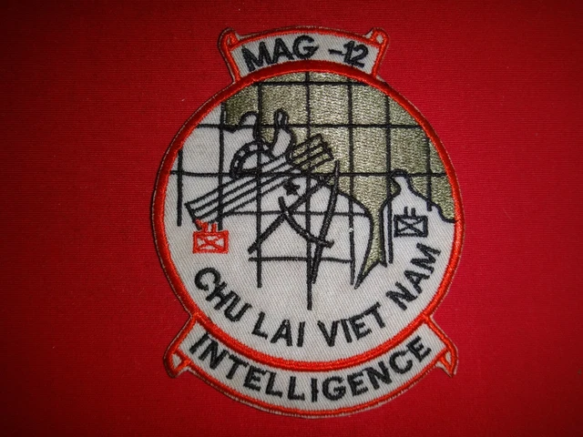 VIETNAM WAR PATCH USMC Marine Aircraft Group MAG-12 INTELLIGENCE In CHU ...