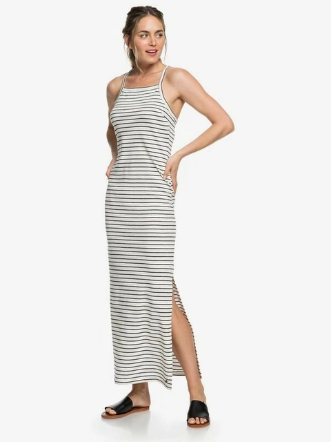 ROXY SALTY SIREN STRAPPY JERSEY MAXI DRESS Size - XS EUR 7,24 - PicClick FR
