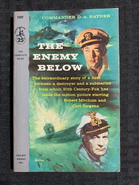 1958 THE ENEMY BELOW by Commander Rayner FN 6.0 Pocket 1192 Paperback ...