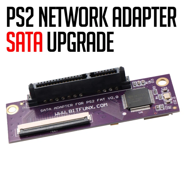 PS2 FAT SATA HDD Adapter Upgrade Bitfunx Festplatte Update Network ...