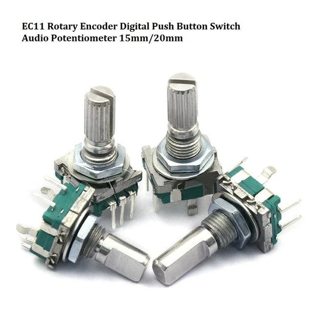 ROTARY ENCODER DIGITAL Push Button Switch Audio Potentiometer Shaft ...