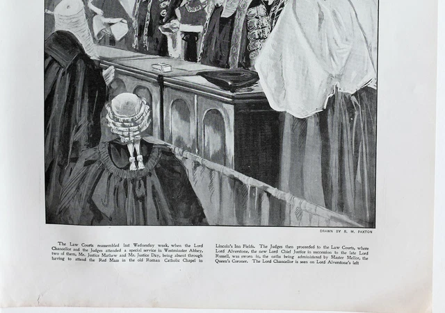 1900 STAMPA NUOVO Lord Capo Di Giustizia Lord Alverstone Tribunali EUR ...