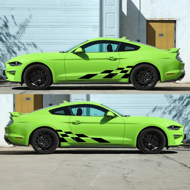 2PCS CAR LATTICES Racing Vinyl Decals Graphics Side Body Sticker Decor ...