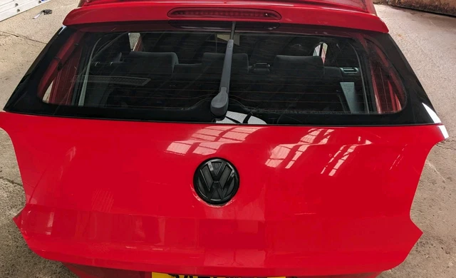 VW VOLKSWAGEN POLO 6R Boot Lid Tailgate LP3G Flash Red Rear GENUINE VW ...