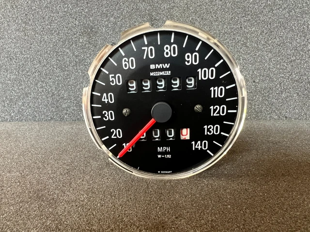 BMW R 90 S R 100 S Tacho Motometer Weiss Face Gauge Tacho In Miles W-1. ...