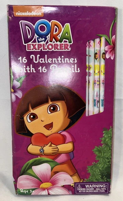 NICKELODEON DORA THE Explorer Valentine Box Set 32 Valentines & Pencils ...