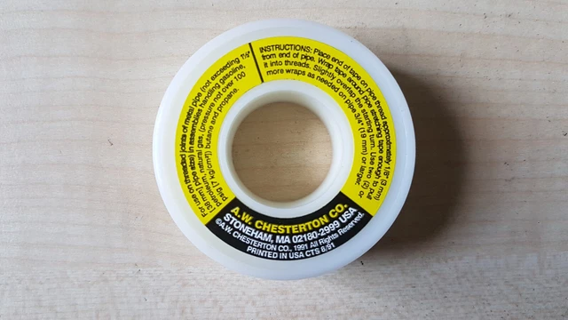 PTFE TEFLONBAND HÖCHSTE Qualität, Chesterton800 GoldEnd 12,7mm x 13,7 m ...