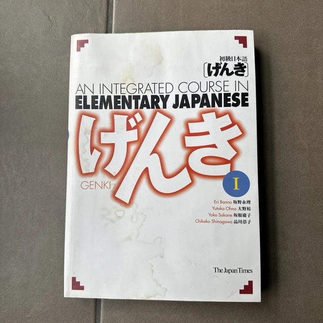 GENKI 1 AN Integrated Course in Elementary Japanese genki Textbook Livre EUR 15,00 - PicClick FR