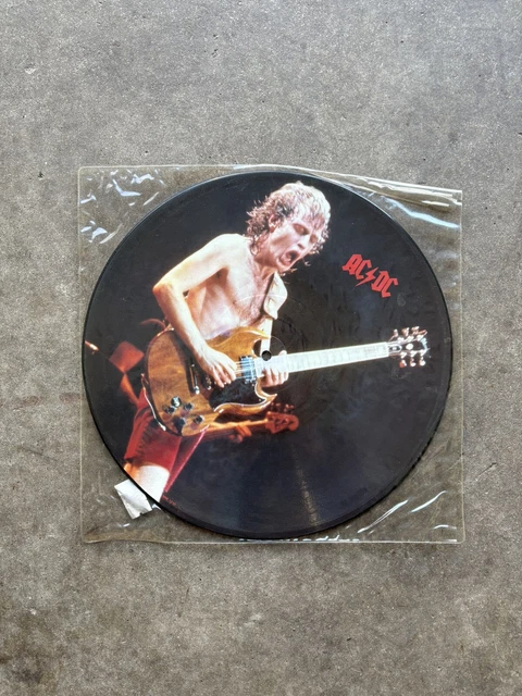 VINTAGE AC/DC 1986 Interview Picture Disc Angus Young Brian Johnson ...