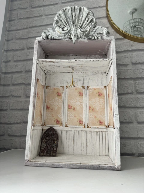 VINTAGE ROOMBOX MADE From Vintage Wooden Box Decorated With Panelling ...