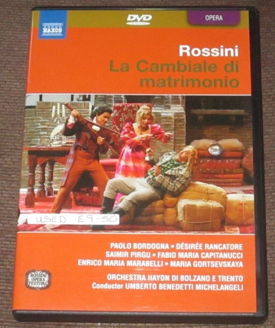 GIOACHINO ROSSINI - La Cambiale di matrimonio DVD Rossini Opera ...