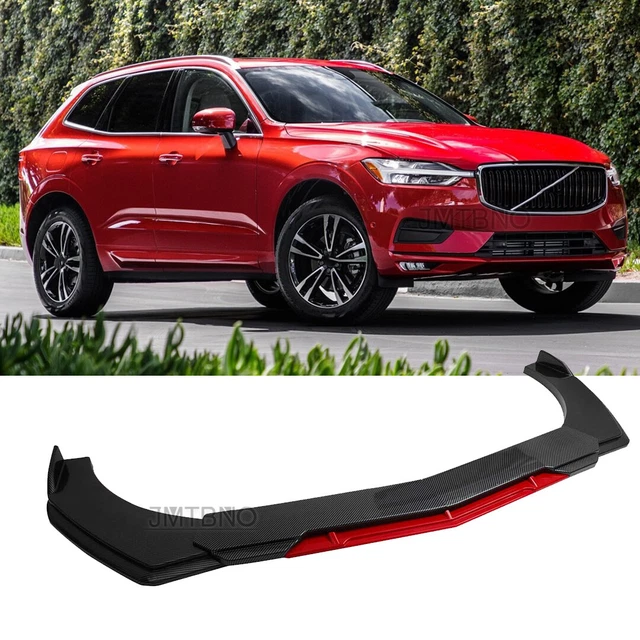 5PCS FRONT BUMPER Lip Spoiler Splitter Carbon Fiber Red For Volvo XC60 ...