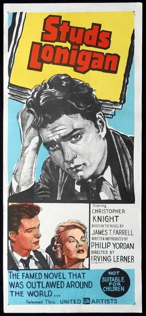 STUDS LONIGAN ORIGINAL daybill Movie poster Christopher Knight Frank ...