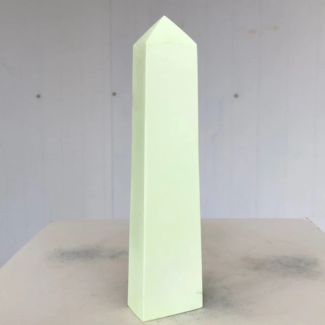 414G NATURAL MAGNESITE Quartz crystal obelisk wand Point Reiki Healing ...