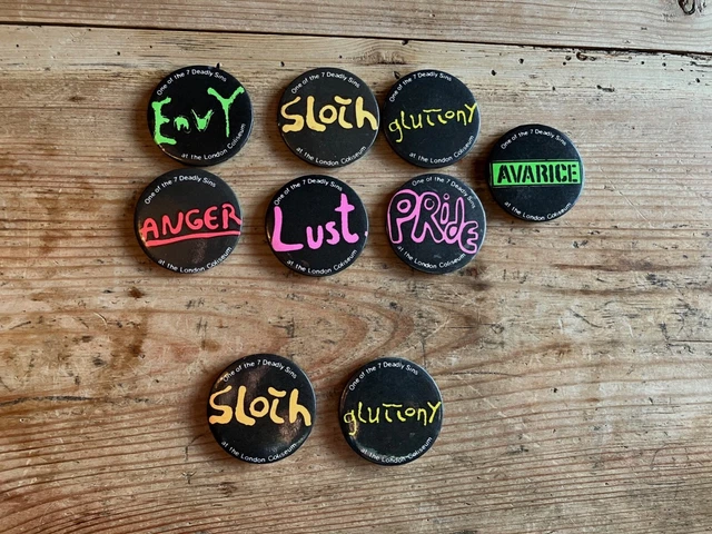 SEVEN DEADLY SINS, Badges, Brecht's 7 Deadly Sins Opera ENO 1978 Julie ...