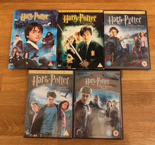 DVD BUNDLE - X5 Harry Potter DVDs Daniel Radcliffe Fantasy JK Rowling ...