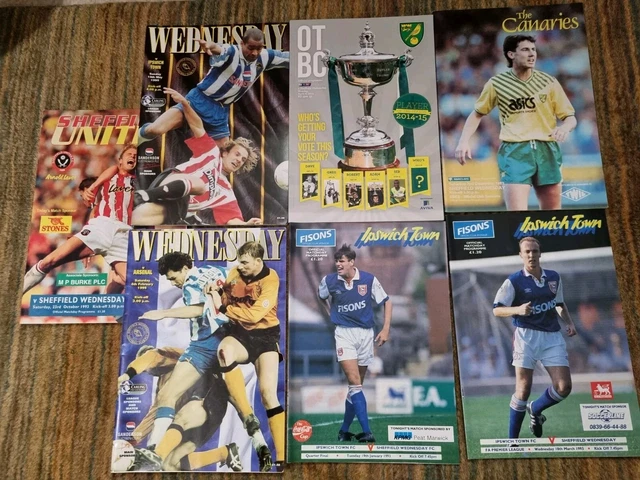 SHEFFIELD WEDNESDAY FOOTBALL programmes 1990s £1.40 - PicClick UK