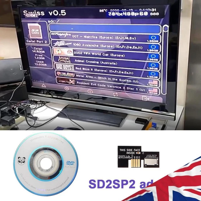 SD2SP2 ADAPTER TF Card Reader Replace + Swiss Boot Disc DVD (for NTSC-U) £7.55 - PicClick UK