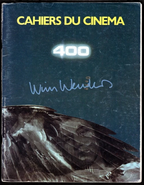 CAHIERS DU CINÉMA n°400 - Wim Wenders - octobre 1987 EUR 6,00 - PicClick FR