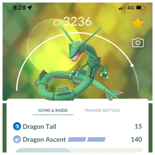 RAYQUAZA LEGACY DRAGON Ascent Lv30,Pokemon Trade Go, Pokémon Go REGISTERED Only EUR 11,69 ...