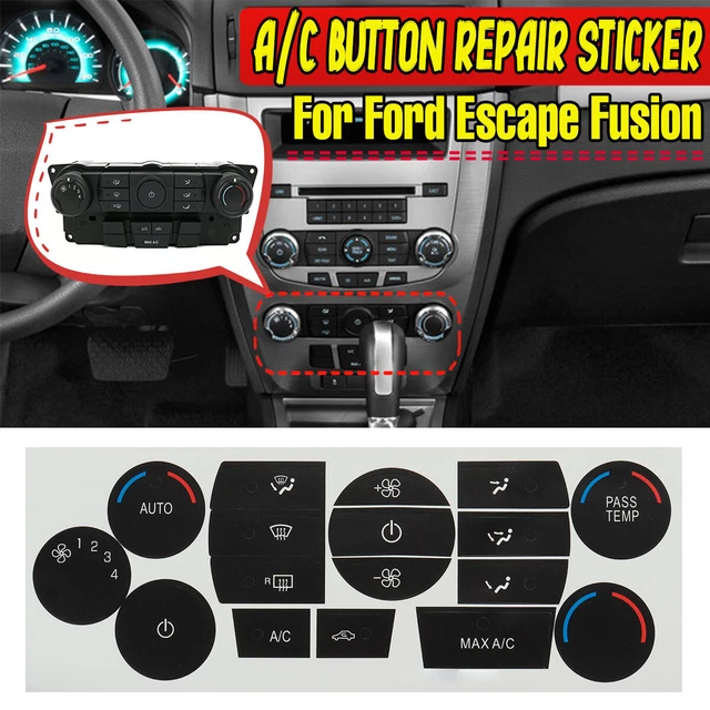 FOR FORD ESCAPE Fusion Heater AC Climate Control Button Repair Decal ...