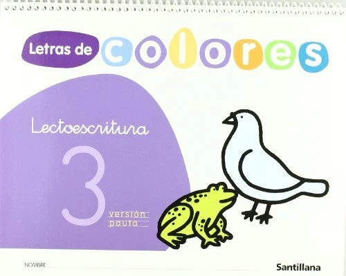 LETRAS DE COLORES 3 Cuad Lectoescritura Version Pauta Santillana EUR 14 ...
