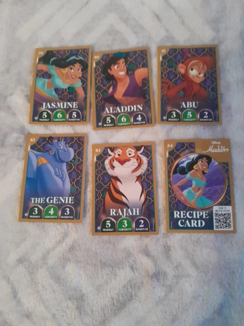 DISNEY TRADING CARDS 2025 Aladdin 79 80 81 82 83 84 Complete Set £3.00 ...