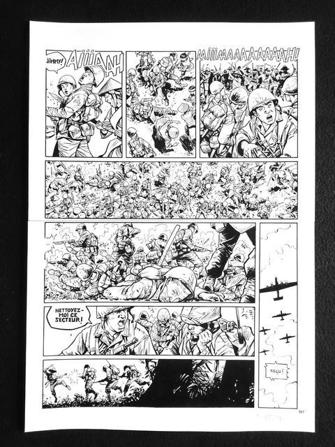 BD DESSIN PLANCHE originale Denys Jour J Opération Downfall Militaire ...